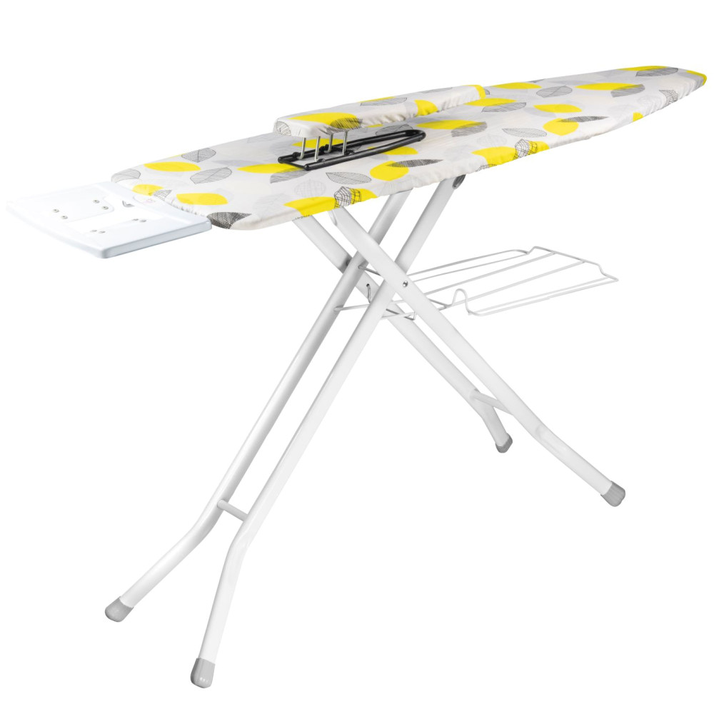 Raman Professional Wide Steel Mesh Top Ironing Board with Solid Steam ...