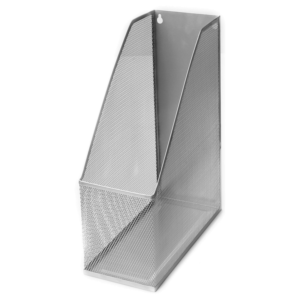 Mesh Deluxe Magazine Rack, Extra Wide, Wall Mount Steel Magazine File ...
