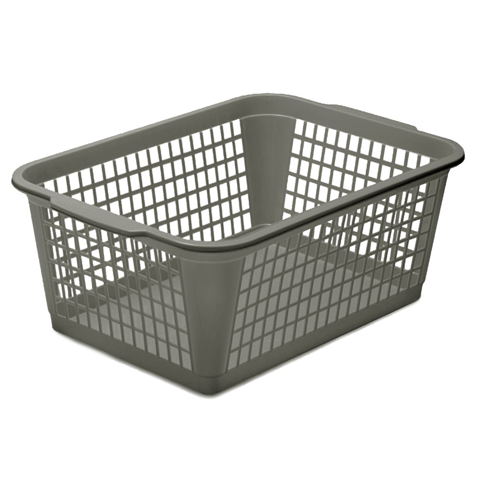 Large Plastic Storage Basket 15 x 10 x 6 Inch | YBM Home