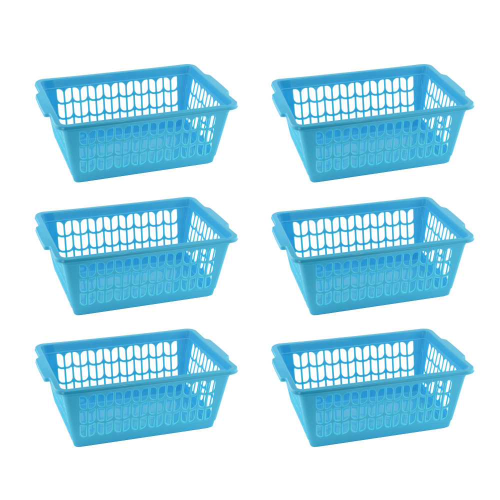 Small Plastic Storage Basket 11.5 x 7.75 x 4.25 Inch, 6 Pack | YBM Home
