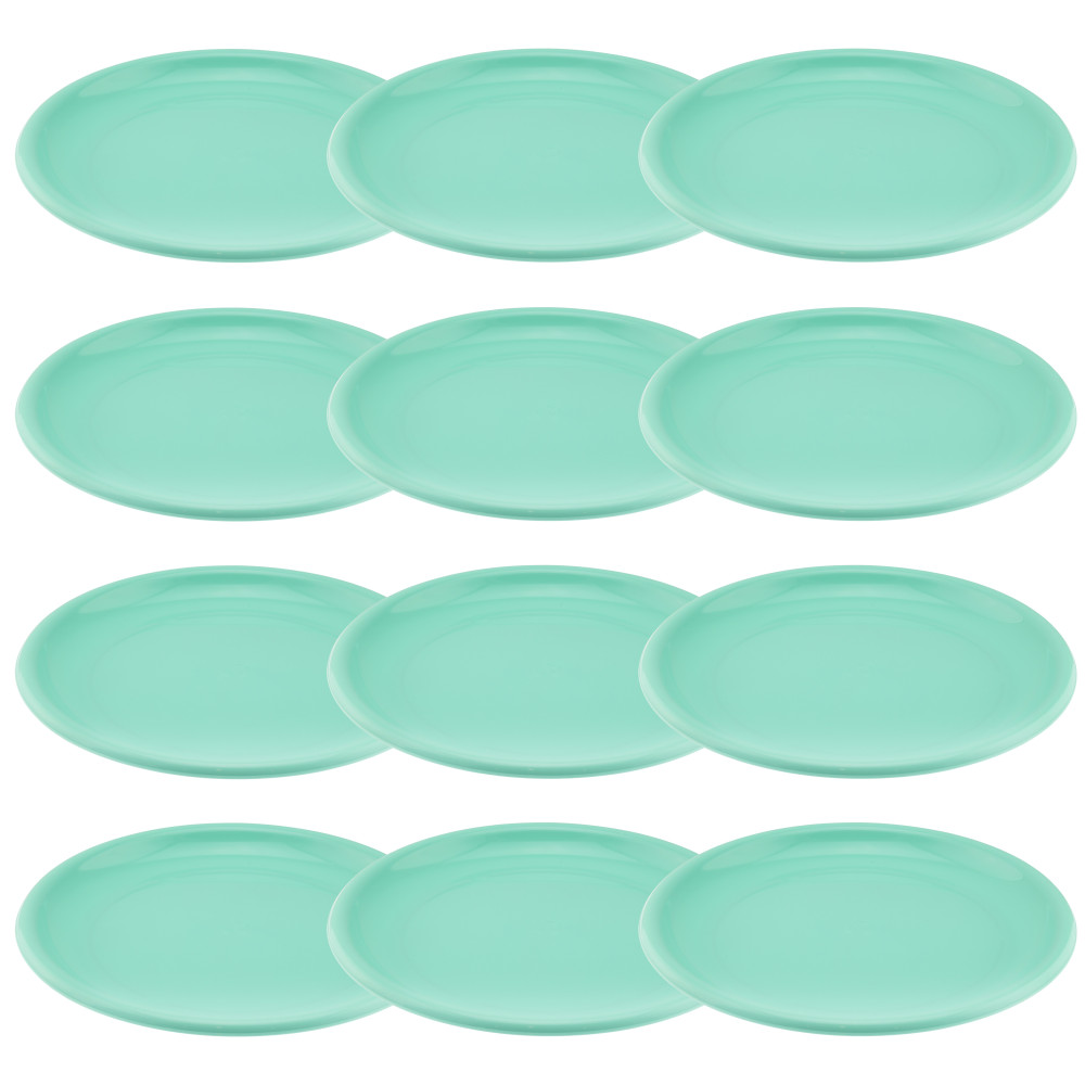 Round Flat Plastic Plate 8-Inch, Pack of 12 - All Products | YBM Home