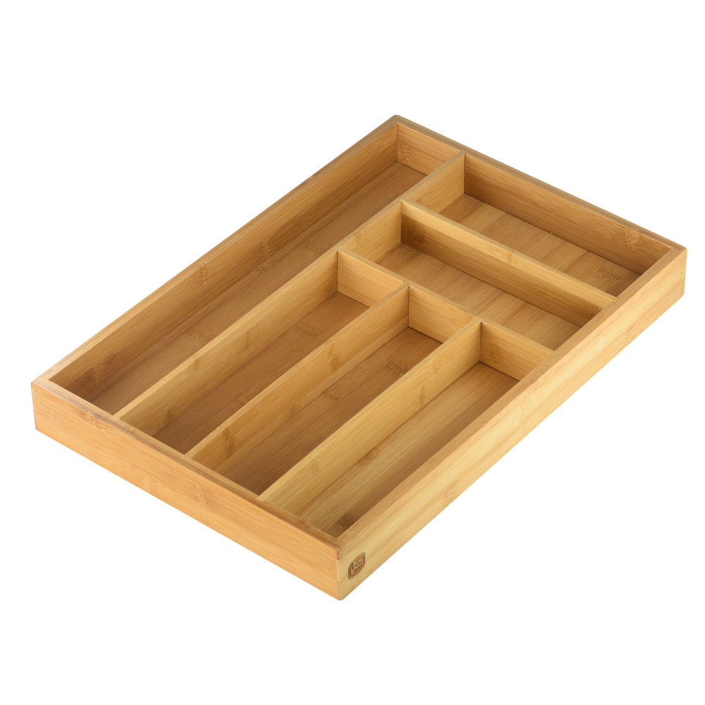 Bamboo Cutlery Tray with 6 Compartments - Bamboo Collection ...