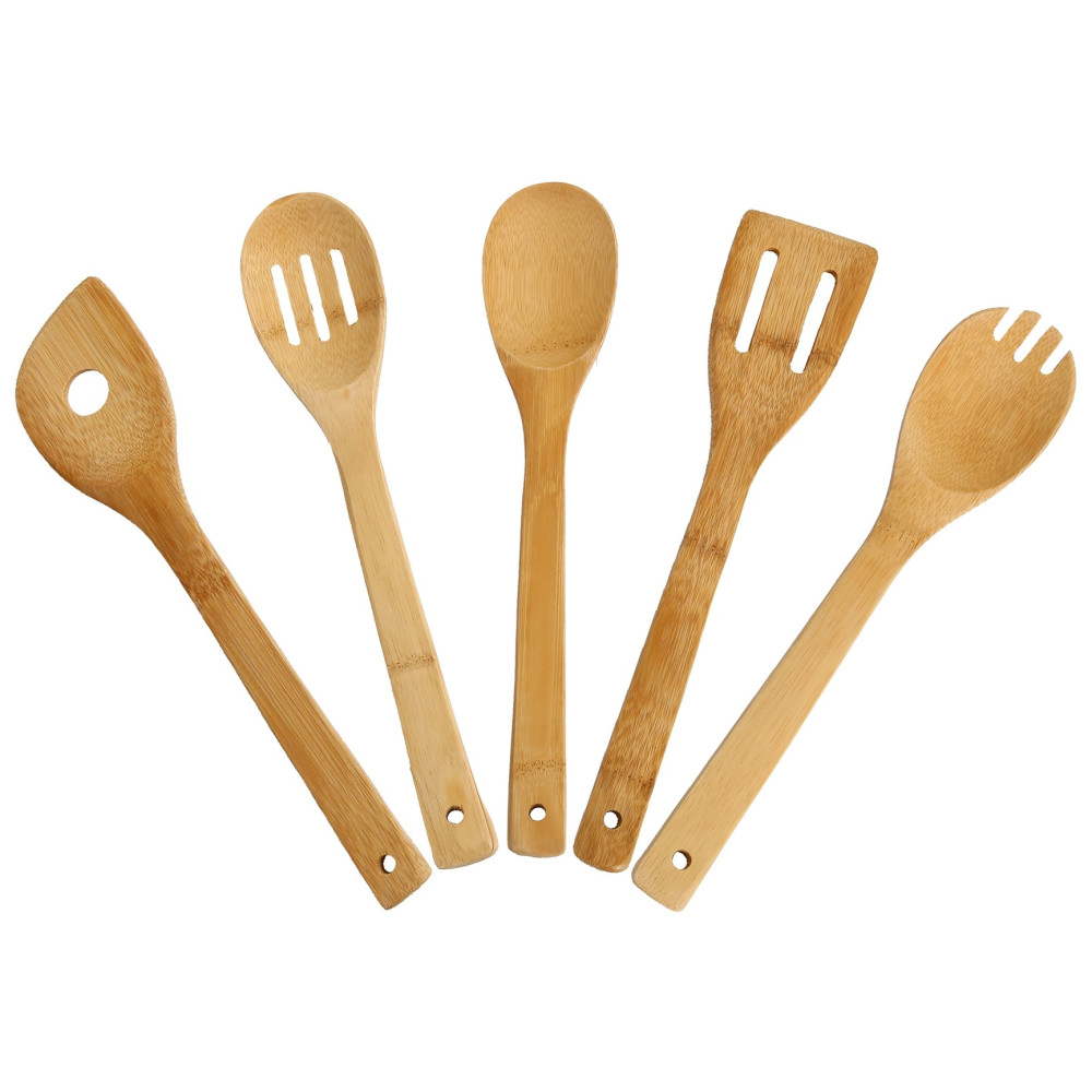 Bamboo Utensils Set of 5 | YBM Home