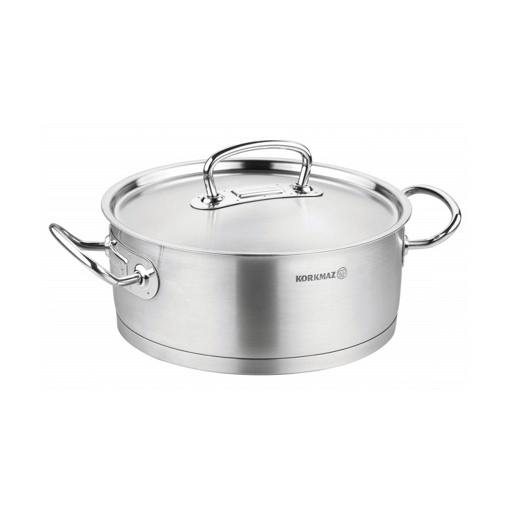 Korkmaz Stainless Steel Low Casserole - Stainless Steel Cookware ...