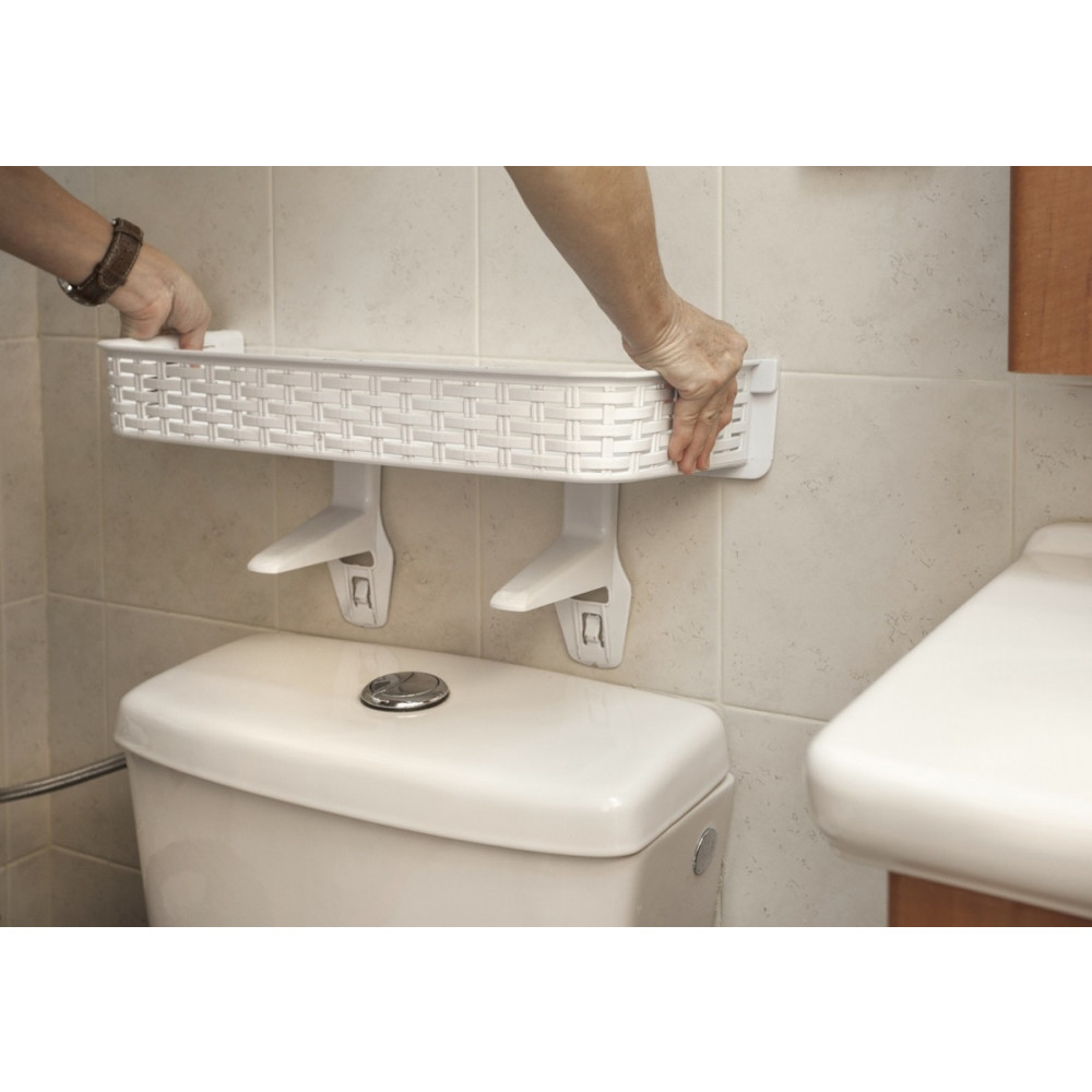 Over the Tank White Plastic Space Saver | YBM Home