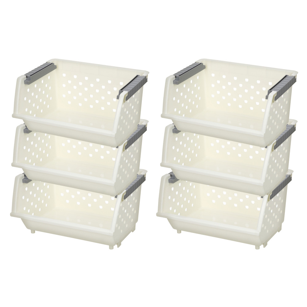 Plastic Open Stacking Bin 3 And 6 Pack Ybm Home