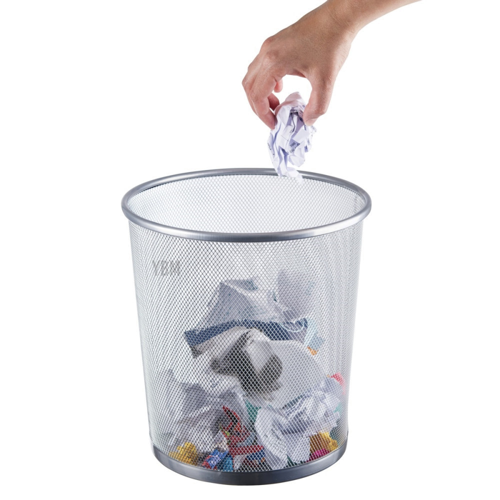 Mesh Round Wastebasket Large - Bathroom - Organization | YBM Home