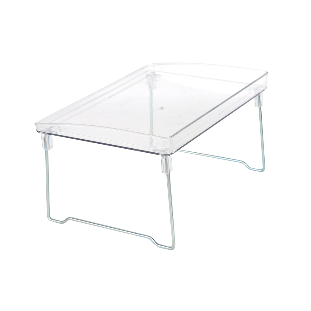 YBM Home 1-Shelf Foldable Countertop Cabinet Shelf Organizer, Plastic ...