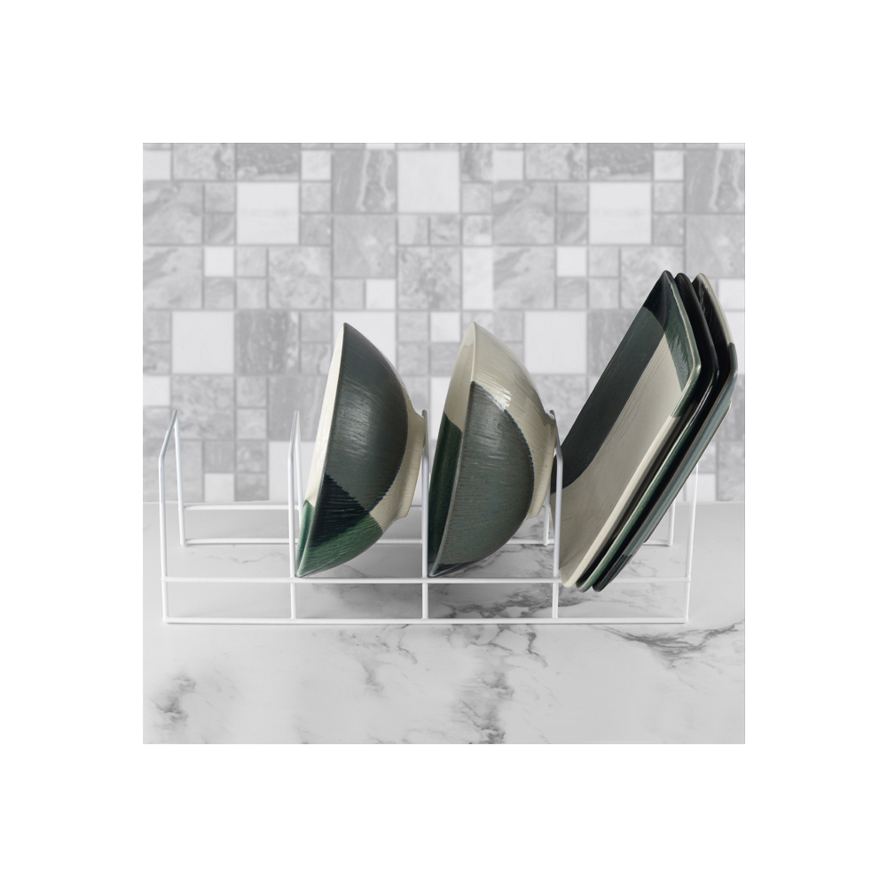 Plate Rack Helper Shelf Organizer | YBM Home