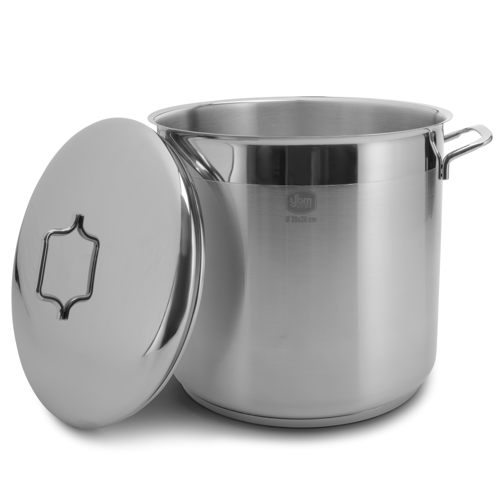 Classic Stainless Steel Stockpot with Lid | YBM Home