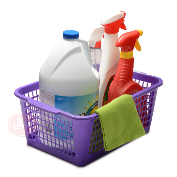 Large Plastic Storage Basket 15 x 10 x 6 Inch | YBM Home