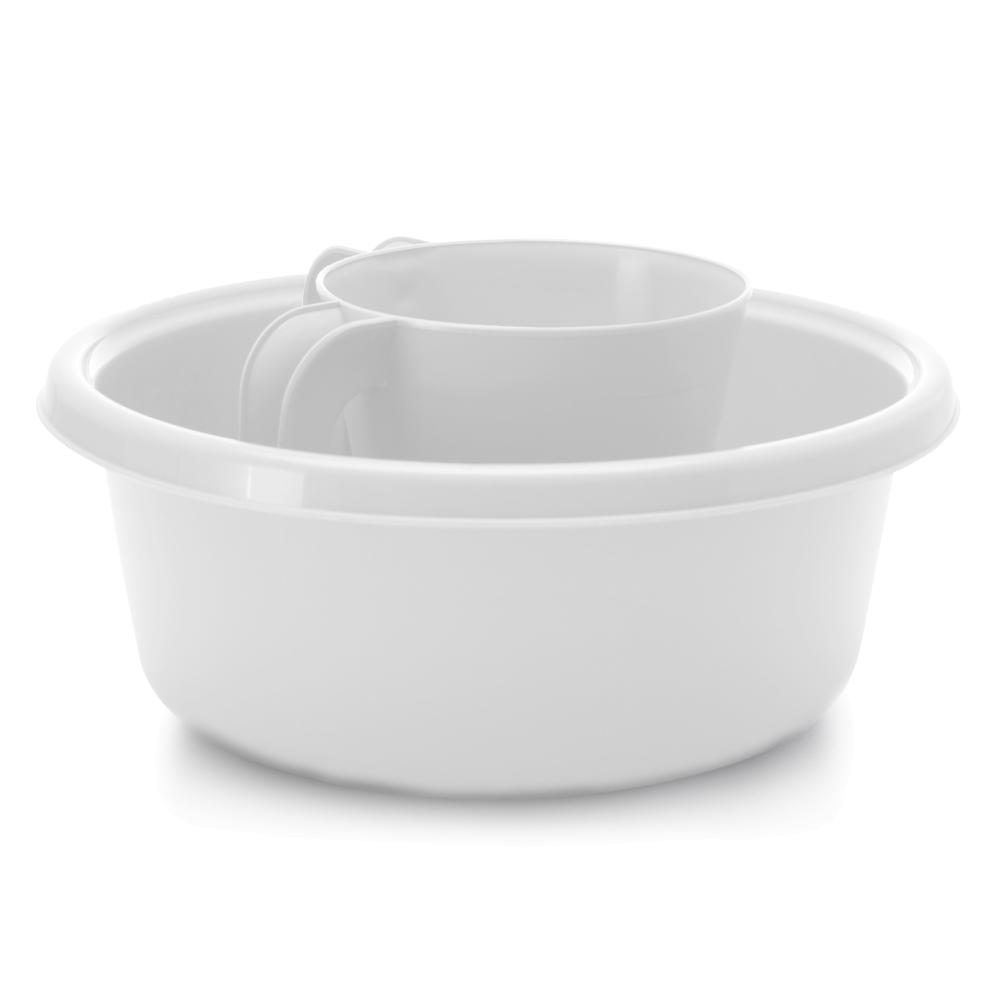 Square Plastic Wash Cup & Wash Basin Set | YBM Home