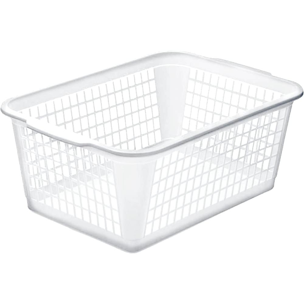 Large Plastic Storage Basket 15 x 10 x 6 Inch | YBM Home