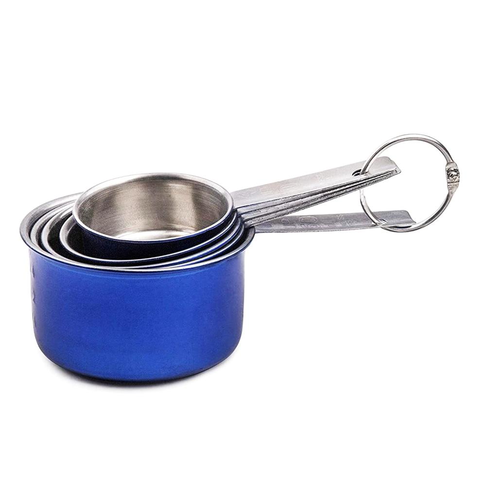 5-Piece Stainless Steel Stackable Measuring Cups | YBM Home 5-Piece Stainless Steel Stackable Measuring Cups | YBM Home